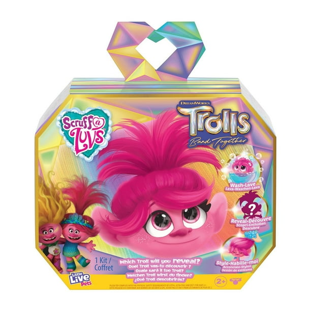 LITTLE LIVE SCRUFF-A-LUVS TROLLS SINGLE PK, 1 Mystery Toy Plush ...