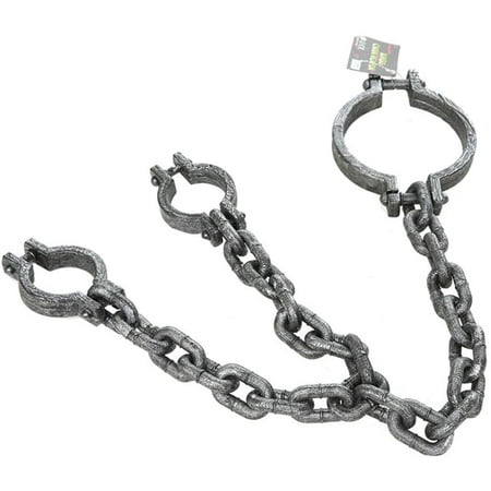 Halloween Plastic Handcuffs Shackles Iron Chain Big Iron Ball Crew ...