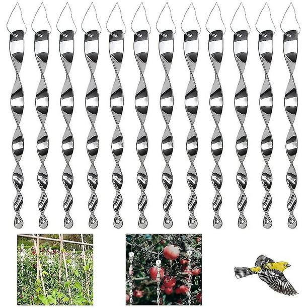 12 Pieces Bird Repellents, Reflective Repellents Bird Scarer, Spiral ...