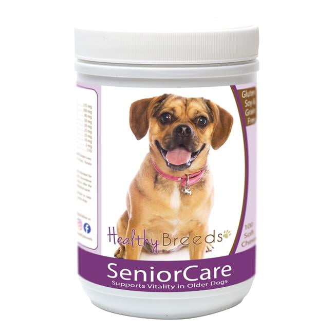 Healthy Breeds 840235164326 Puggle Senior Dog Care Soft Chews - Walmart.com