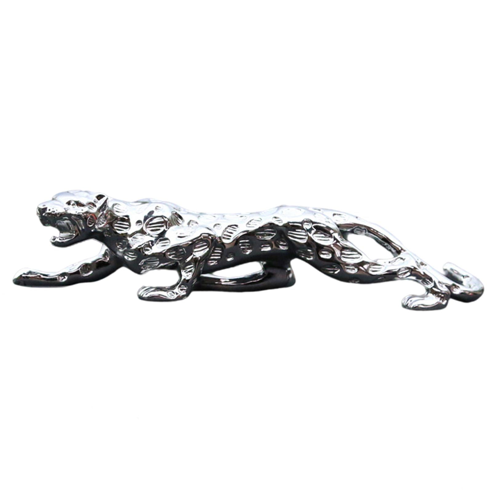 Resin Leopard Statue Sculpture Art Crafts Living Room Table Desktop S ...