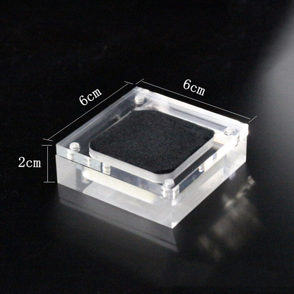 Clear Acrylic Storage Box Jewelry Diamond Gem Display Holder Container ...