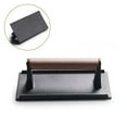 CAURHQSX 1pc Cast iron Rectangular Meat Press Round Heavy-Duty Steak ...