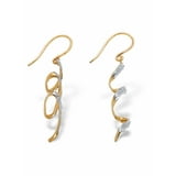 PalmBeach Jewelry Diamond Accent 10k Yellow Gold Ribbon Drop Earrings ...