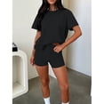 Casual Short Sleeve Oversized Tshirts & Bikers Shorts Womens 2Pieces ...