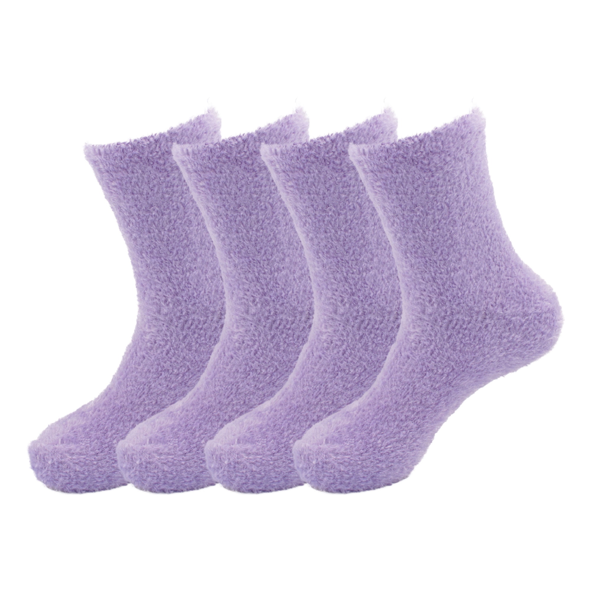 Women's Super Soft and Cozy Feather Light Fuzzy Home Socks - Lilacs ...