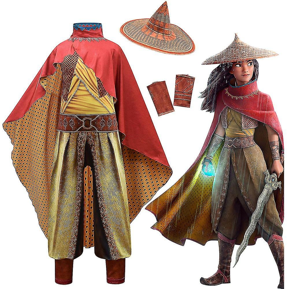 3-11 Years Raya And The Last Dragon Raya Cosplay Costumes Outfits For ...