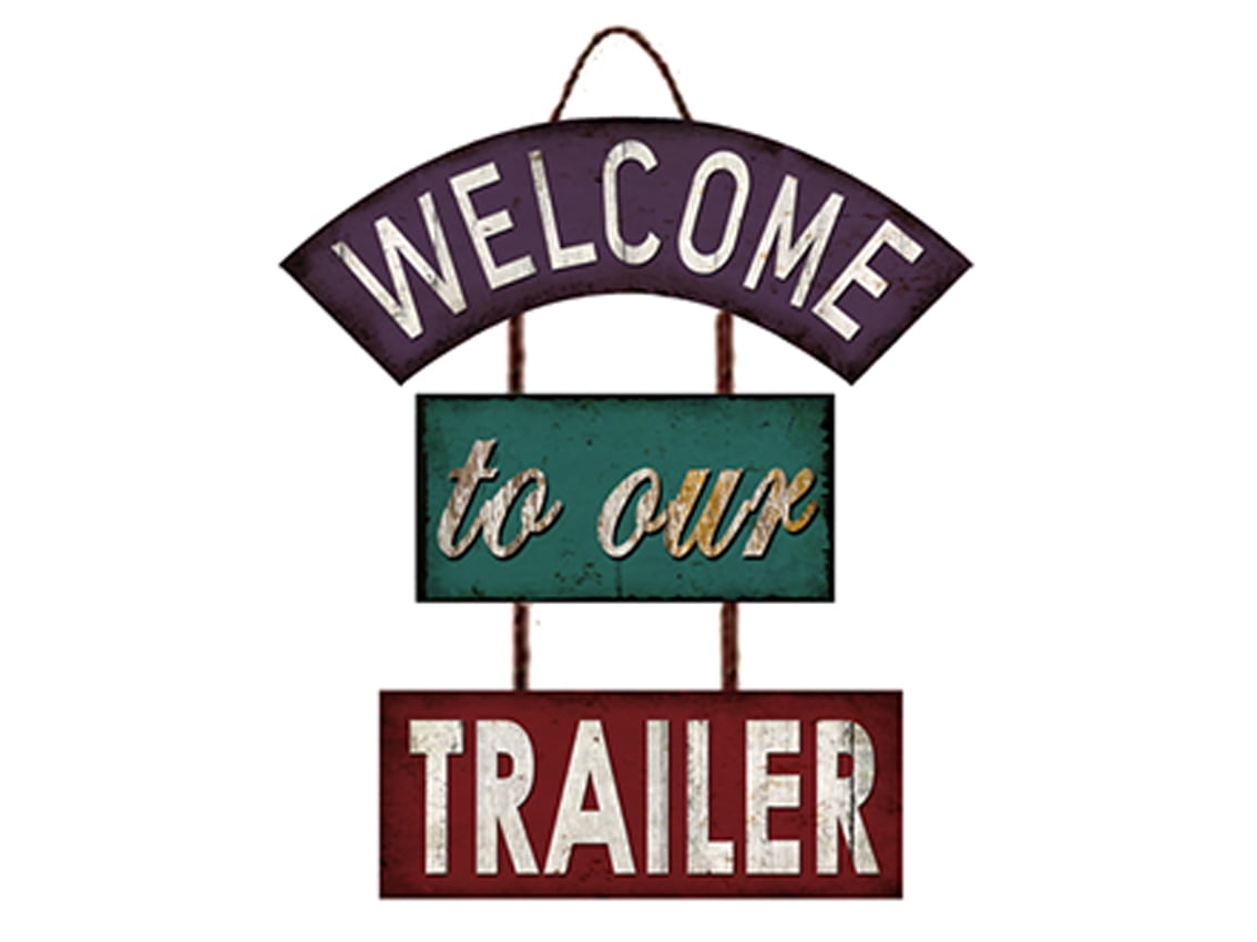 "Welcome Our Trailer " Wooden Sign - Walmart.com