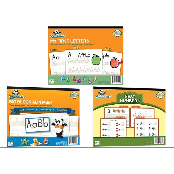 Channie's Pre-K Visual Alphabets & Numbers Learning & Tracing workbooks ...
