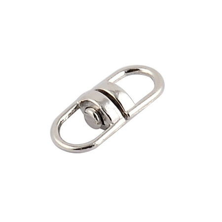 Metal Double Ended Key Chain Link Swivel Ring Connector Silver Tone ...
