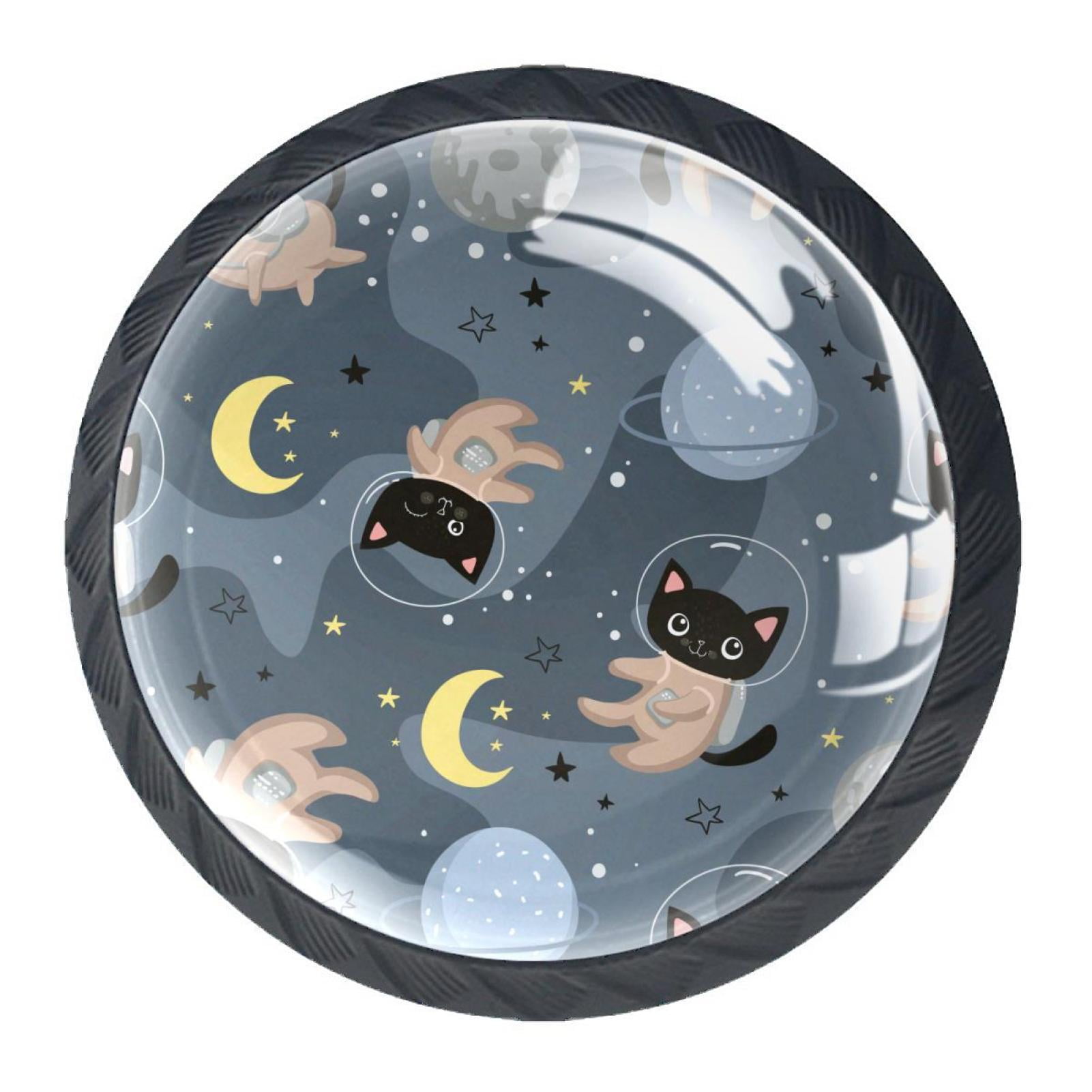 4 Pcs Cats in Sky Knobs for Kitchen Cabinet Cupboard Dresser Bookcase ...
