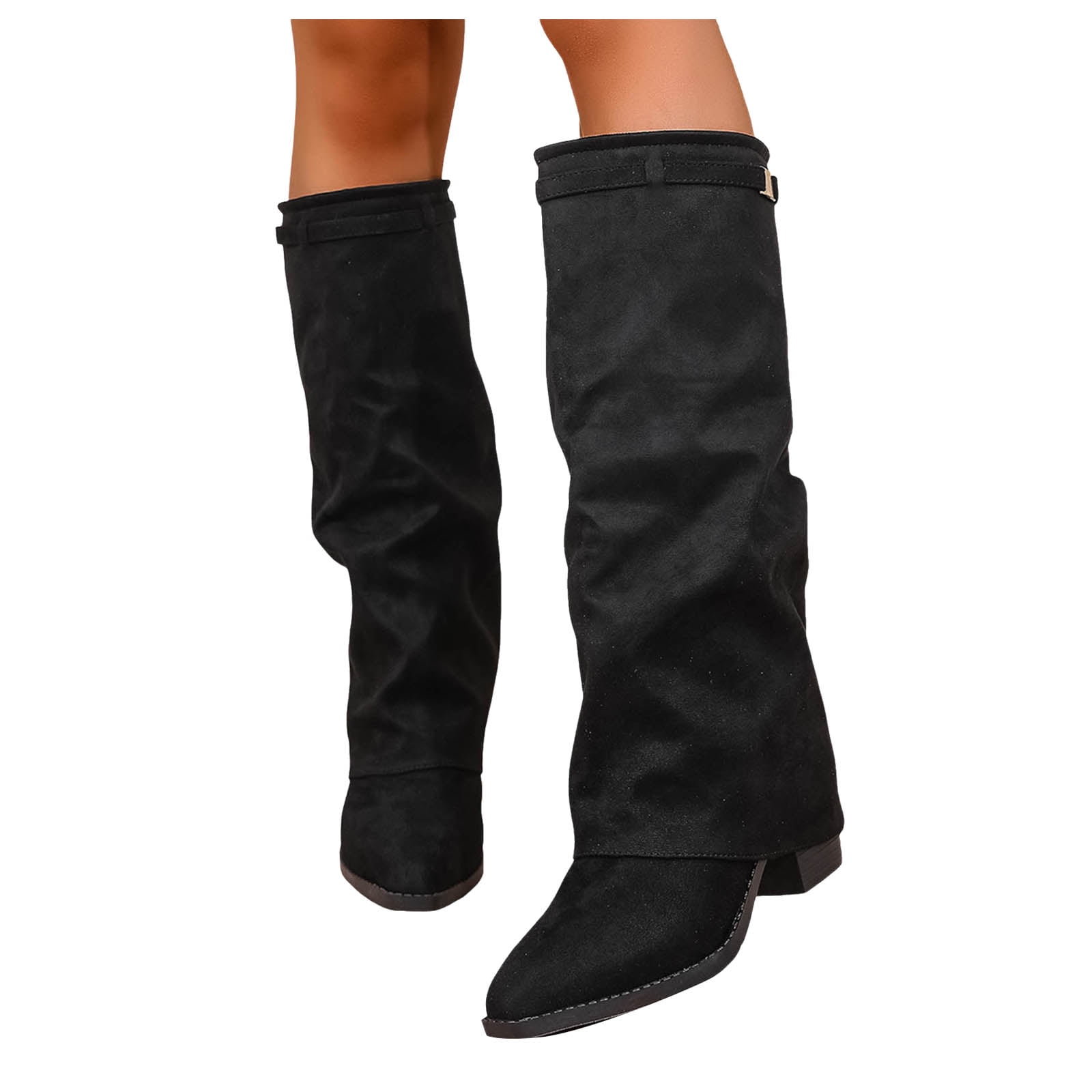 Click here for Oyedens Fold Over Knee High Boots For Women Fashio... prices
