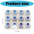 120Pcs Gold Foil Class Of 2025 Graduation Hat Sticker 40mm Clear Seal ...