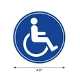 (Set of 5) Handicap / Disabled Wheelchair Access Sign - 4.5" Circle ...