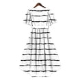 Ashyfjp Vacation Dresses for Women Casual Printed V-Neck Wrap Dress ...
