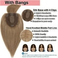 HAIRRO Human Hair Toppers For Women 100% Remy Topper With/Without Bangs ...