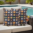 Cartoon Animal Outdoor Pillow Covers Set of 2 Lion Tiger Monkey Zebra ...