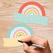 Big Dot of Happiness Cute and Colorful School - DIY Blank Paper Desk or ...