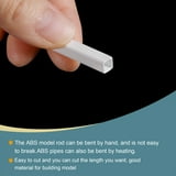 Uxcell 5mmx5mmx250mm White Plastic Model Tube ABS Square Tube for Model ...