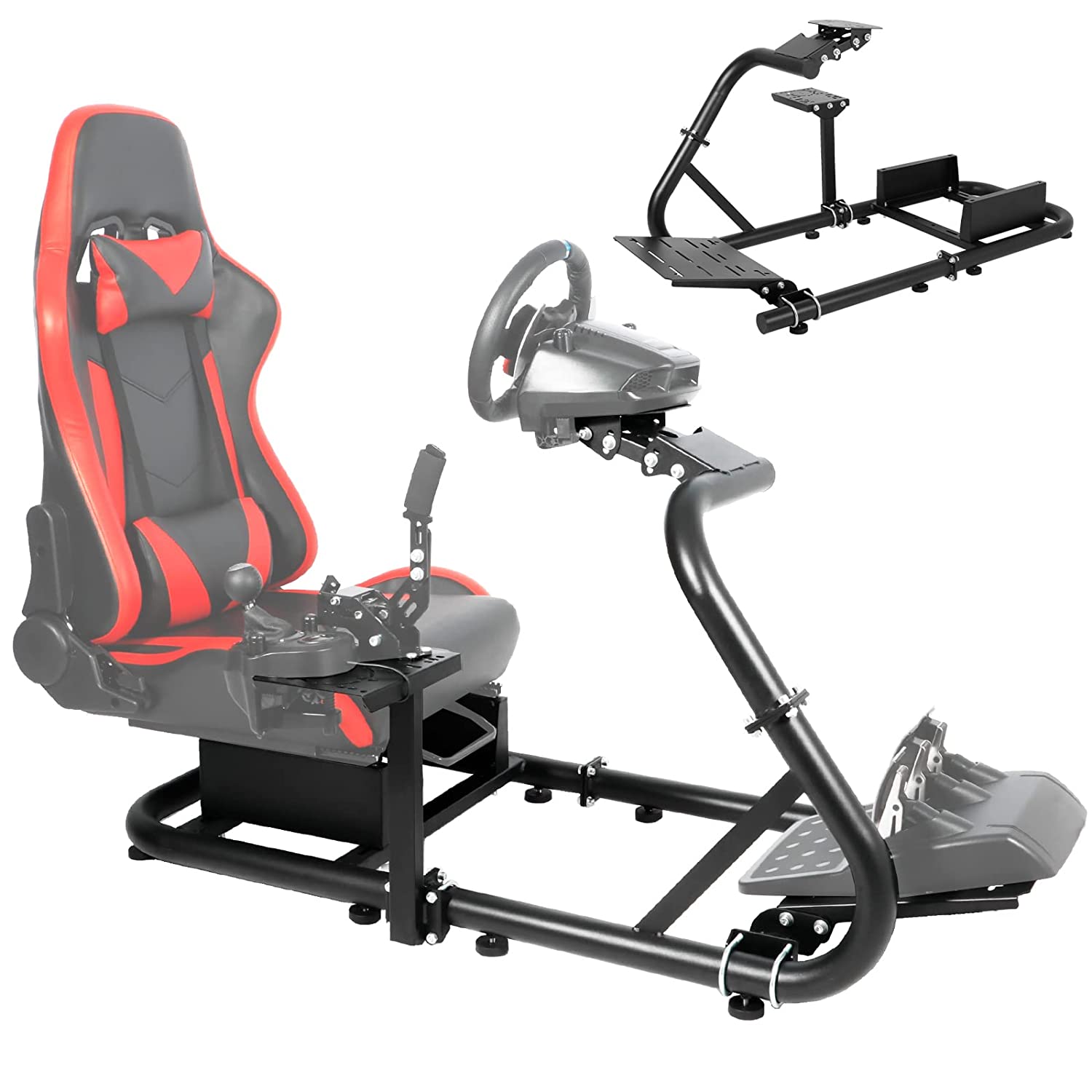 Marada Racing Simulator Cockpit Frame Adjustable Upgrade Fit for ...
