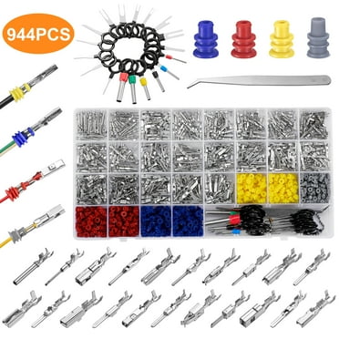 26 Types Automotive Connector Kit With Wire Crimping Tool, 1/1.5/1.8/2.2/2.8/3.5mm Terminal Pins ...