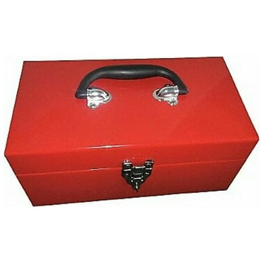 WESTWARD Steel Tool Box, 17 in, Red, Padlockable, Powder Coated, No ...