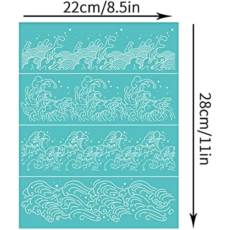 Ocean Wave Stencil