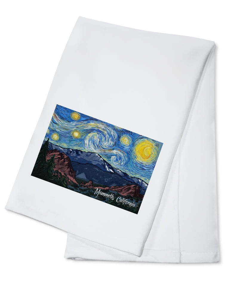 Mammoth, California, Mountain Peak, Starry Night (100% Cotton Tea Towel ...