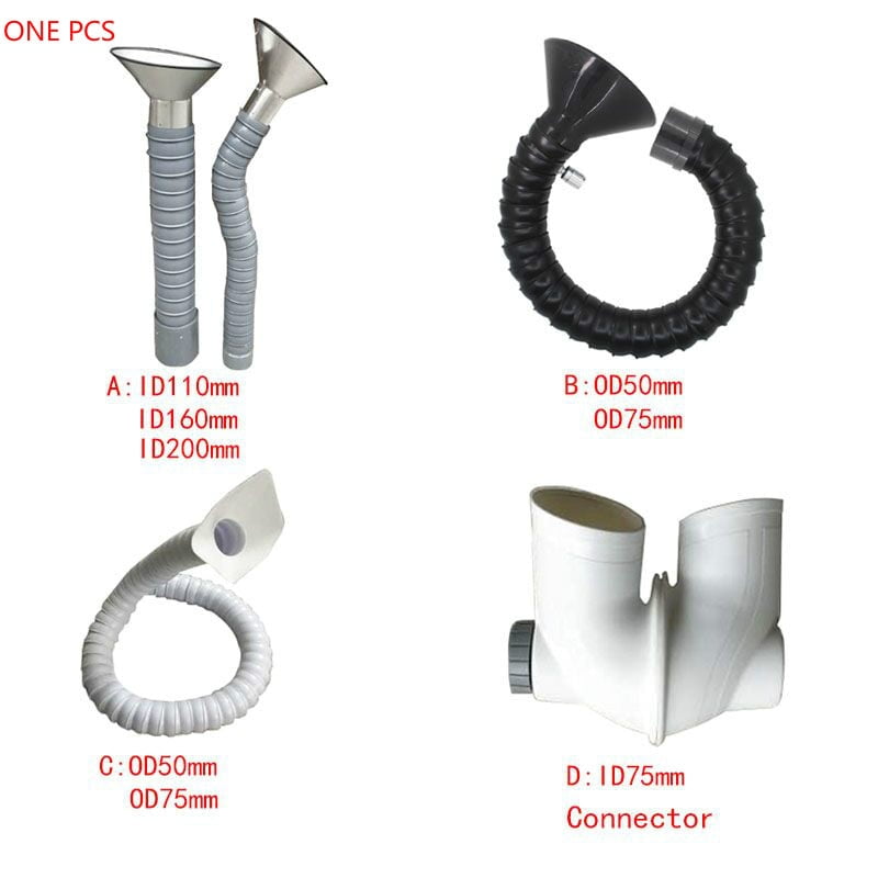 OD50mm OD75mm ID110mm 160mm 200mm POM Flexible Smoke Exhaust Ventilator ...