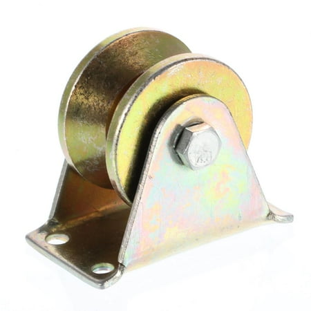 keepw V Groove Sliding Gate Caster Track Rail Rollers 2 Pulleys Low ...