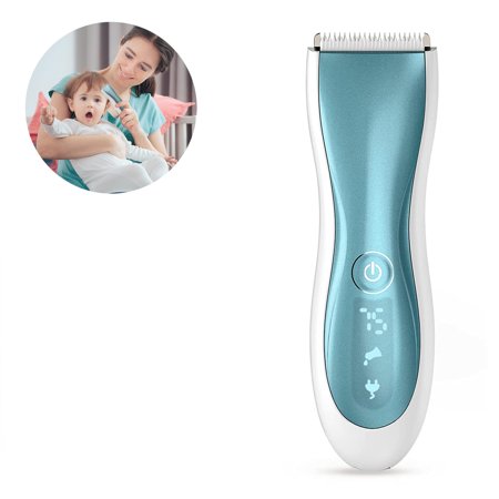 Baby hair clipper, waterproof children hair clipper with LED display ...