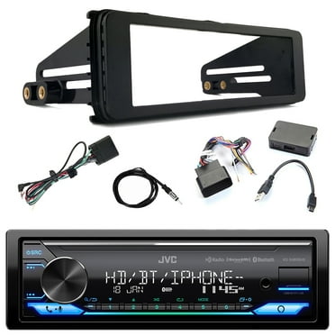 JVC KD-X480BHS Single DIN Bluetooth USB AUX LED AM/FM Radio Stereo ...