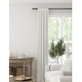 Linen Avenue Wood Cylinder Single Window Curtain Rod Set, 48 to 66-inch ...