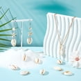 1Box 48Pcs 2 Colors Natural Cowrie Shell Pendants Platinum & Real 18K ...