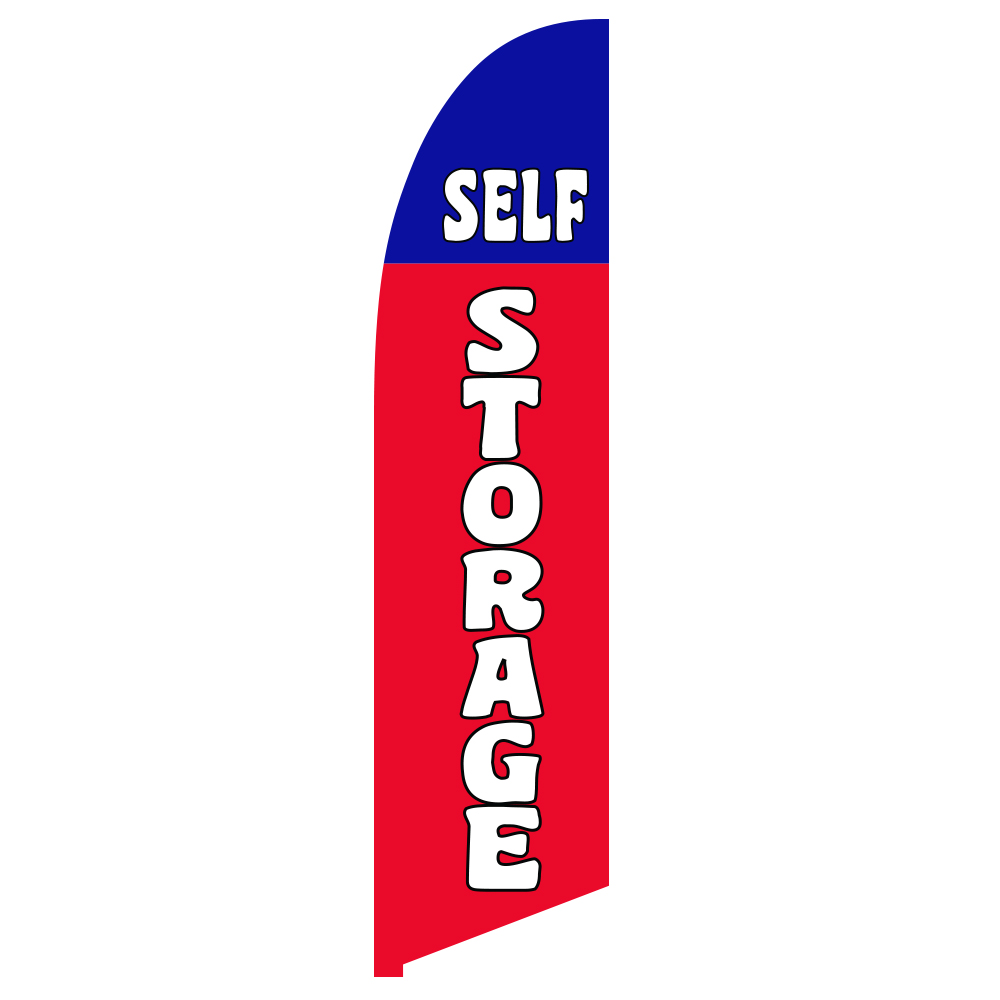 Vispronet Self Storage Feather Flag, 2.6ft x 11.2ft, Flag Only ...
