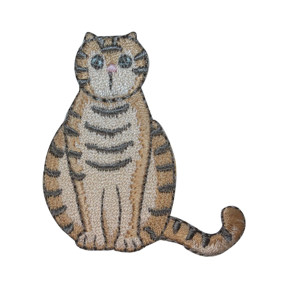 ID 2993 Striped Cat Sitting Patch Kitten Kitty Pet Embroidered Iron On ...