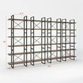 Davee Brown Walnut Color 6 Tiers Display and Storage Room Divider ...
