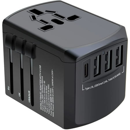 Travel adapter, universal plug adapter, global travel, international ...