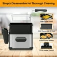 Bluebow Electric 5.3QT Deep Fryer, 1700W Immersion, 3 Baskets ...