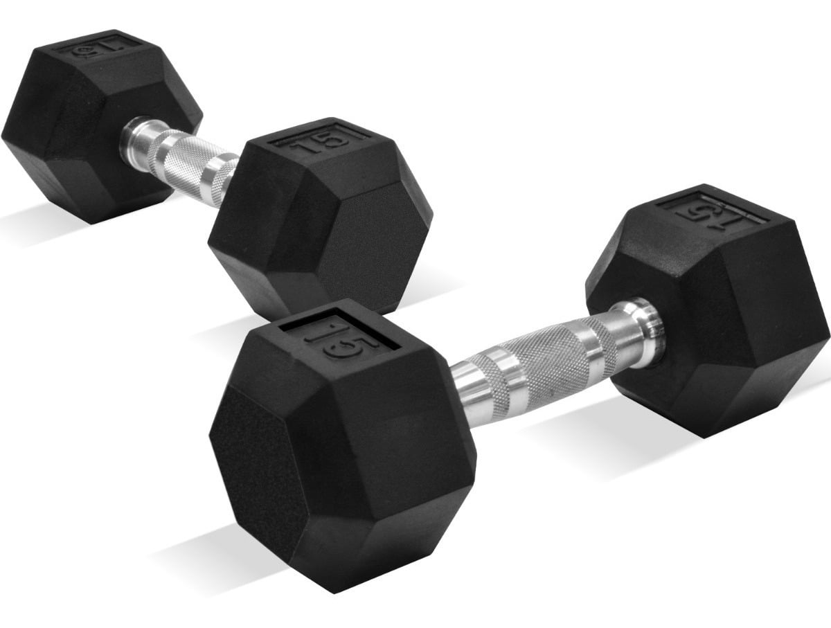 Set de Mancuernas Hexagonales Centurfit 2 Piezas 15lb 6.8 Kg Kit Pesas ...