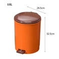 Round Trash Can with Lid, Touchless Step Trash Can, 9/13 Liter Plastic ...