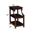 Synthetic wood, square top | Comes with USB dock and 2 shelves | Serves ...