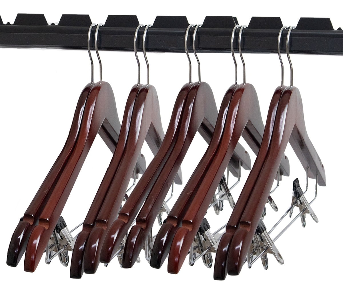 Ganchos de Madera Jauz Improvement Pack de 50 color Cereza Con Barra ...