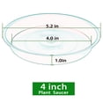 6 Pack Plastic Plant Saucer Water Drip Tray, 4 inch, Heavy Sturdy Plant ...