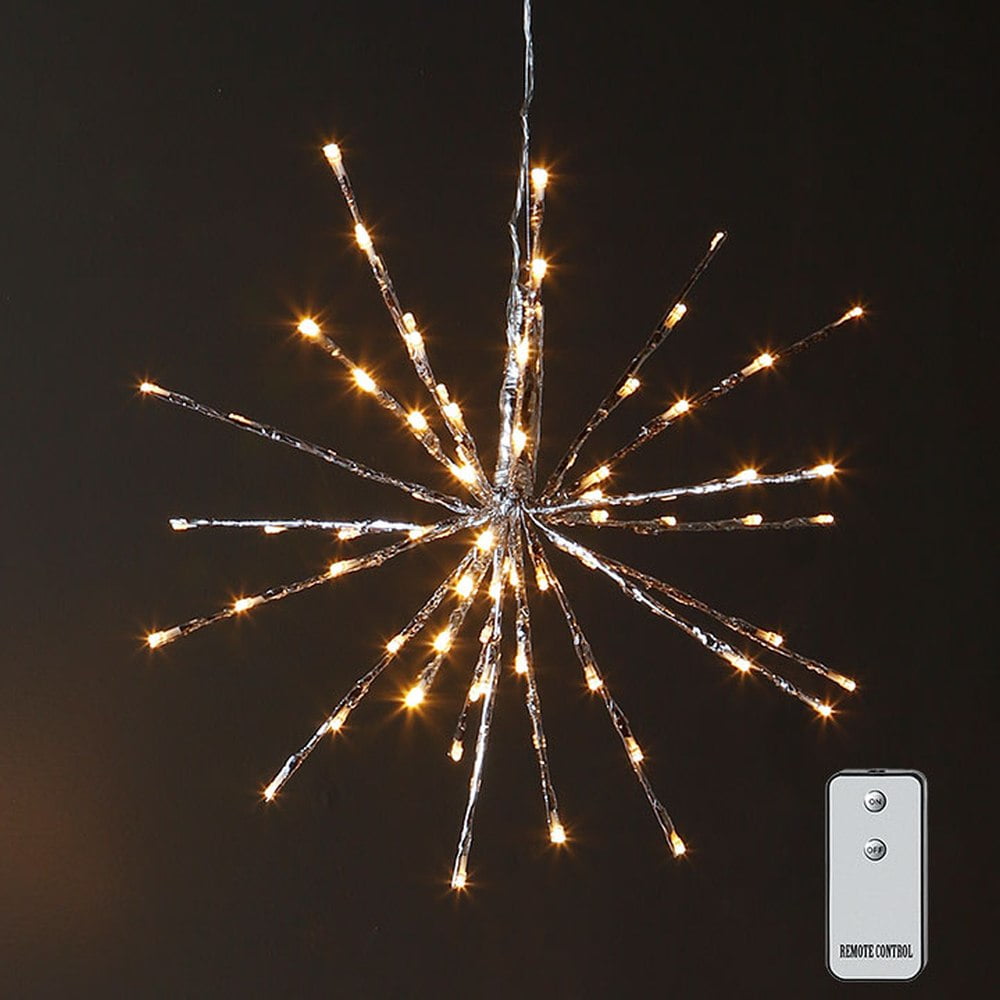 Raz Imports Lights 18" Silver Starburst with 80 Warm White Lights and ...