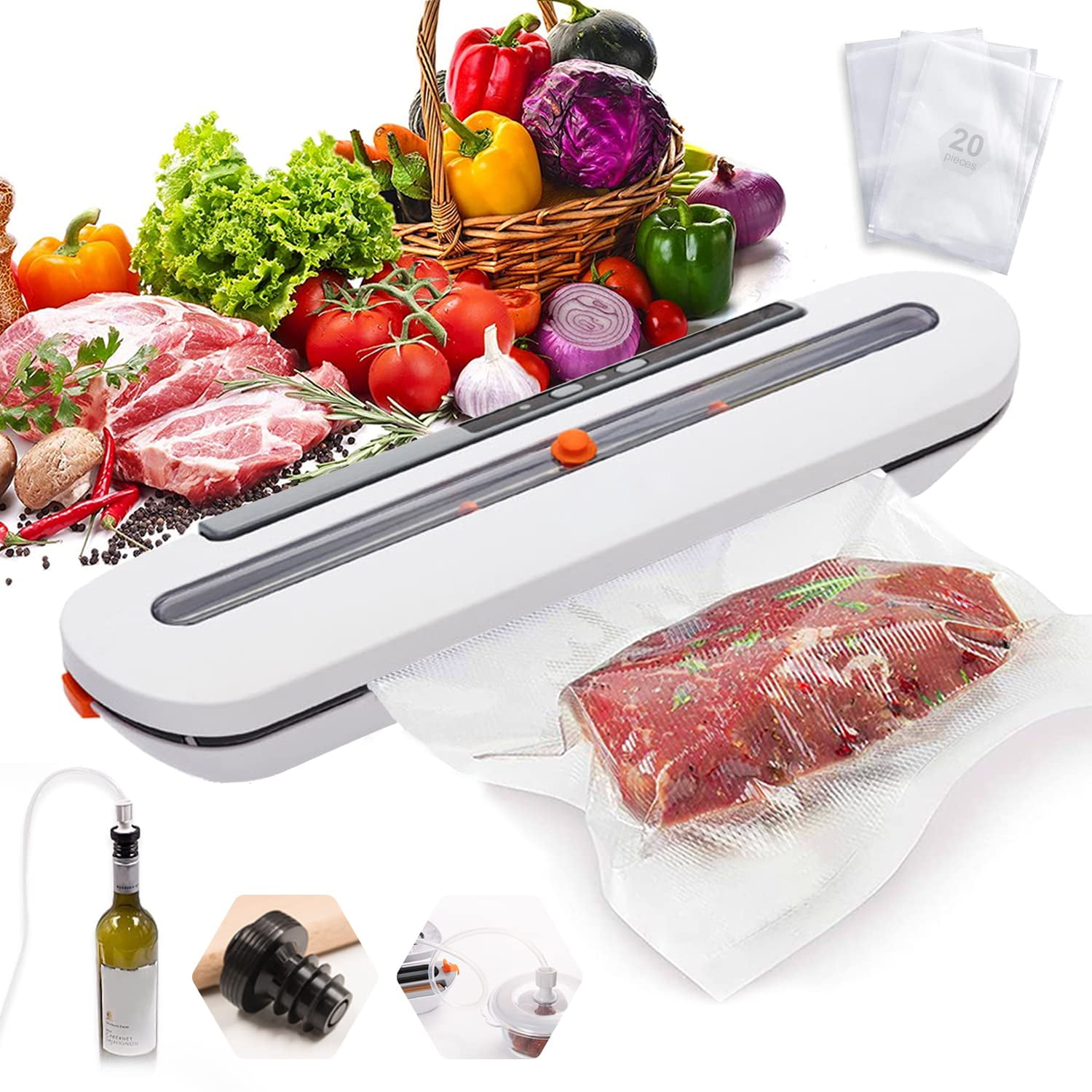 Vacuum Sealer Machine, Emlimny Food Vacuum Sealer, Automatic Food ...