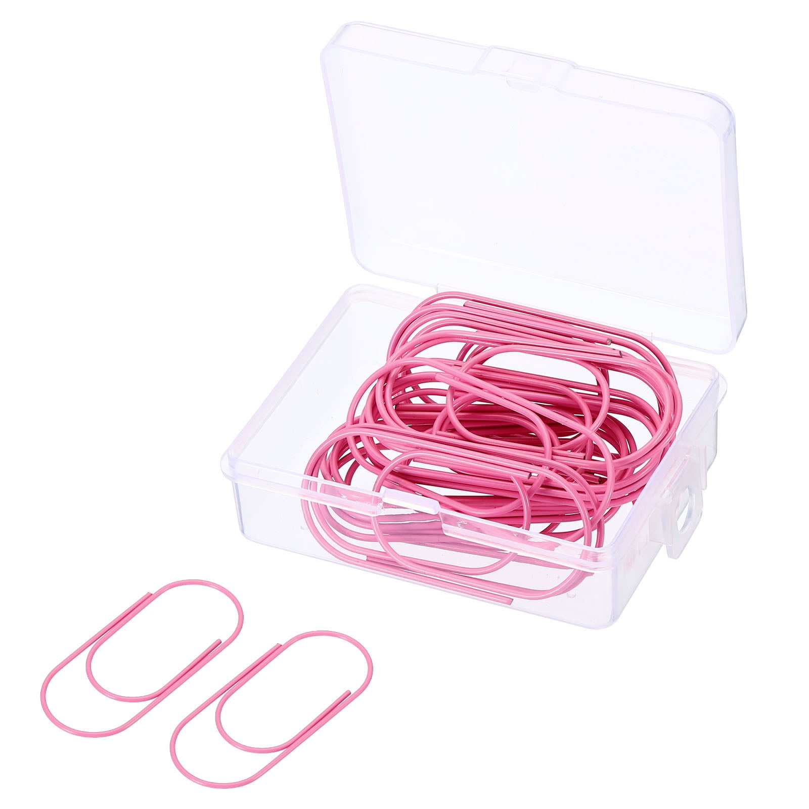 Uxcell Wide Paper Clip Coated Large Clips Bookmarks with Box 2 Inch ...