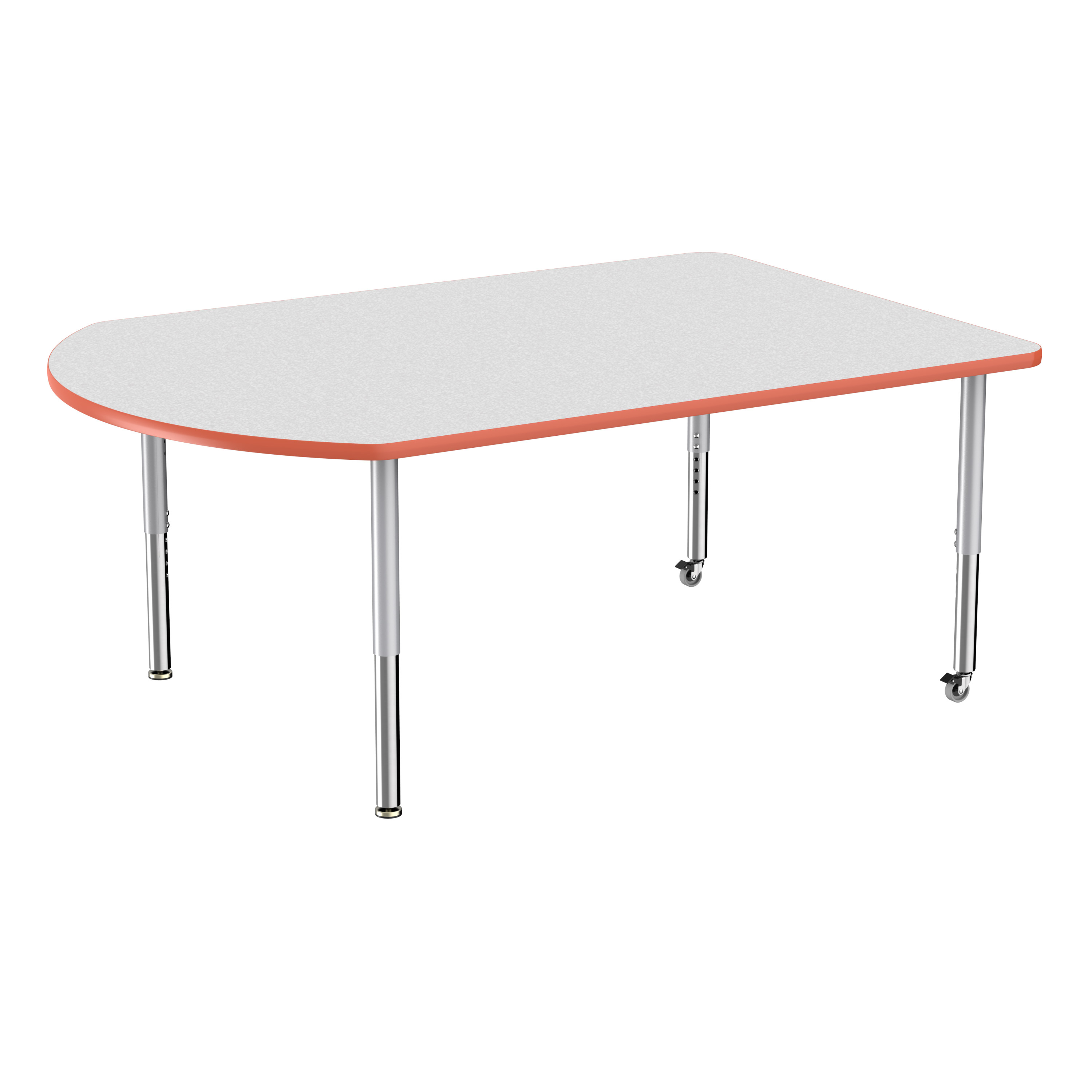 48in x 72in Work Around Contour Thermo-Fused Adjustable Activity Table ...