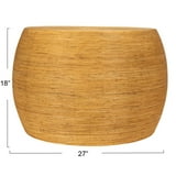 Creative Co-Op Round Bamboo Rattan Coffee Table, Natural, 30 x 18 Inches - Walmart.com