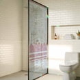 Abstract Pink Waves Stripe Window Privacy Film, Rainbow Film Decorative ...